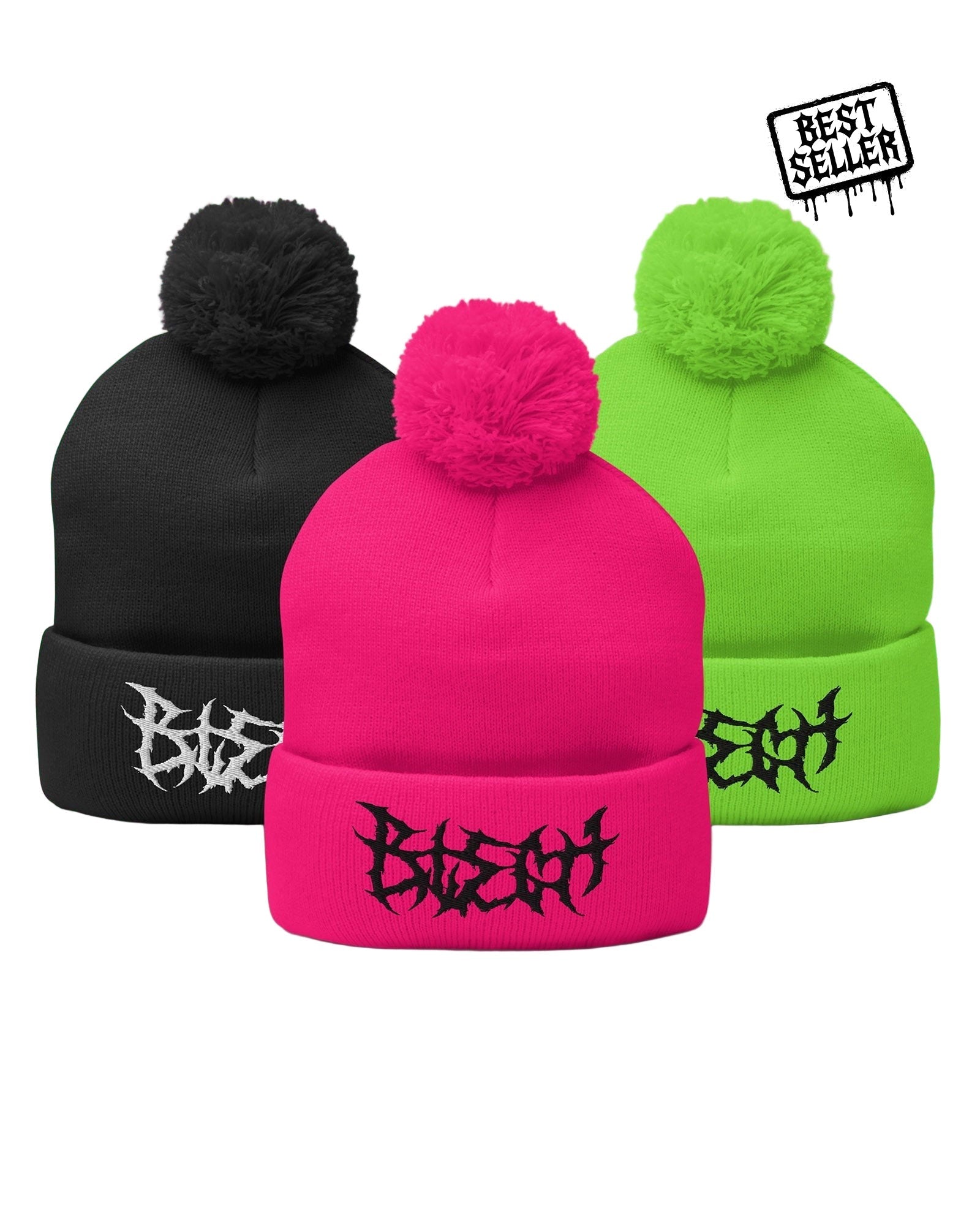 Blegh Beanie Collection - Edgy Beanies for Metalheads, Goths & Emos ...
