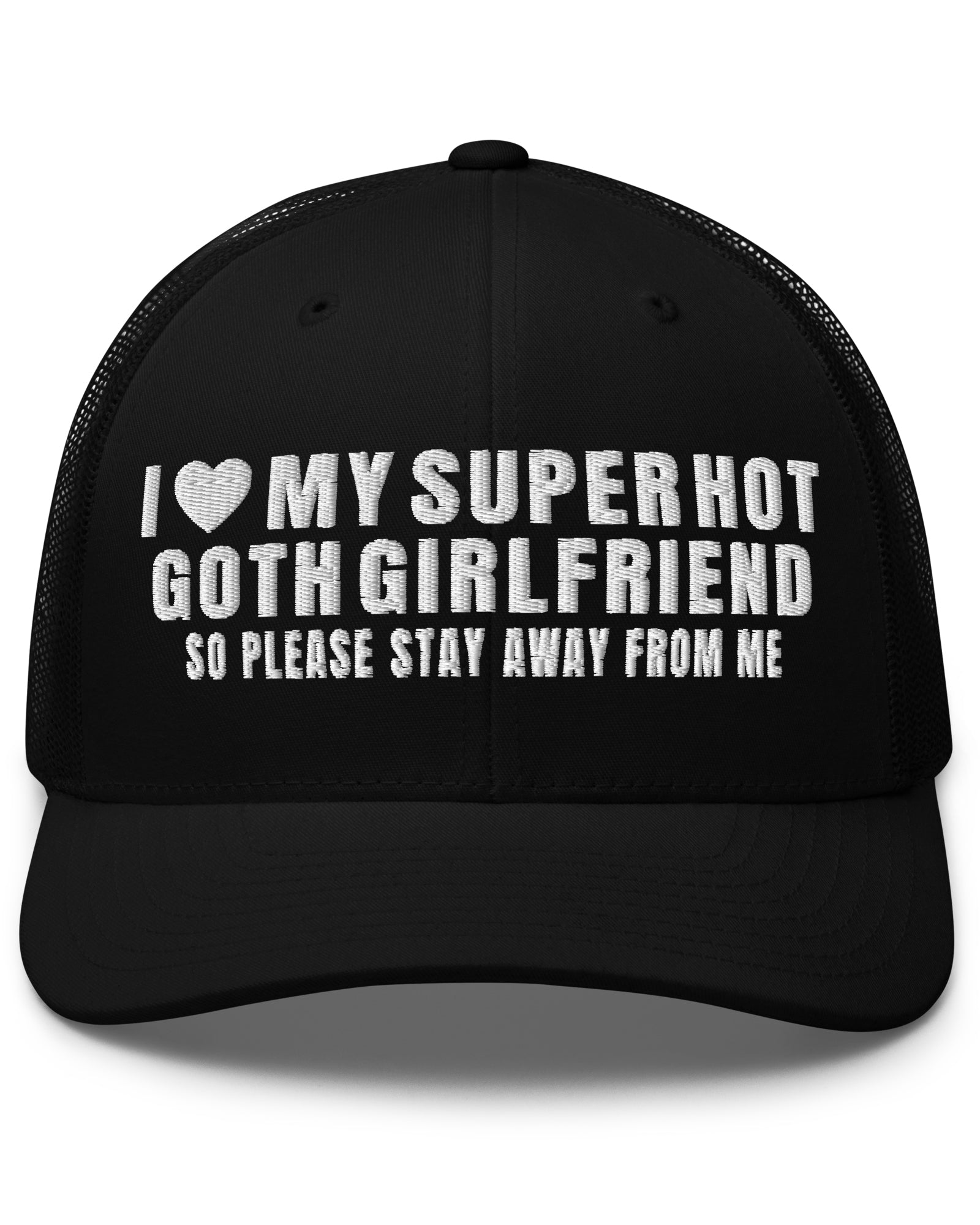 Funny Valentine's Day Trucker Hat I Love My Goth Girlfriend – Devilry ...