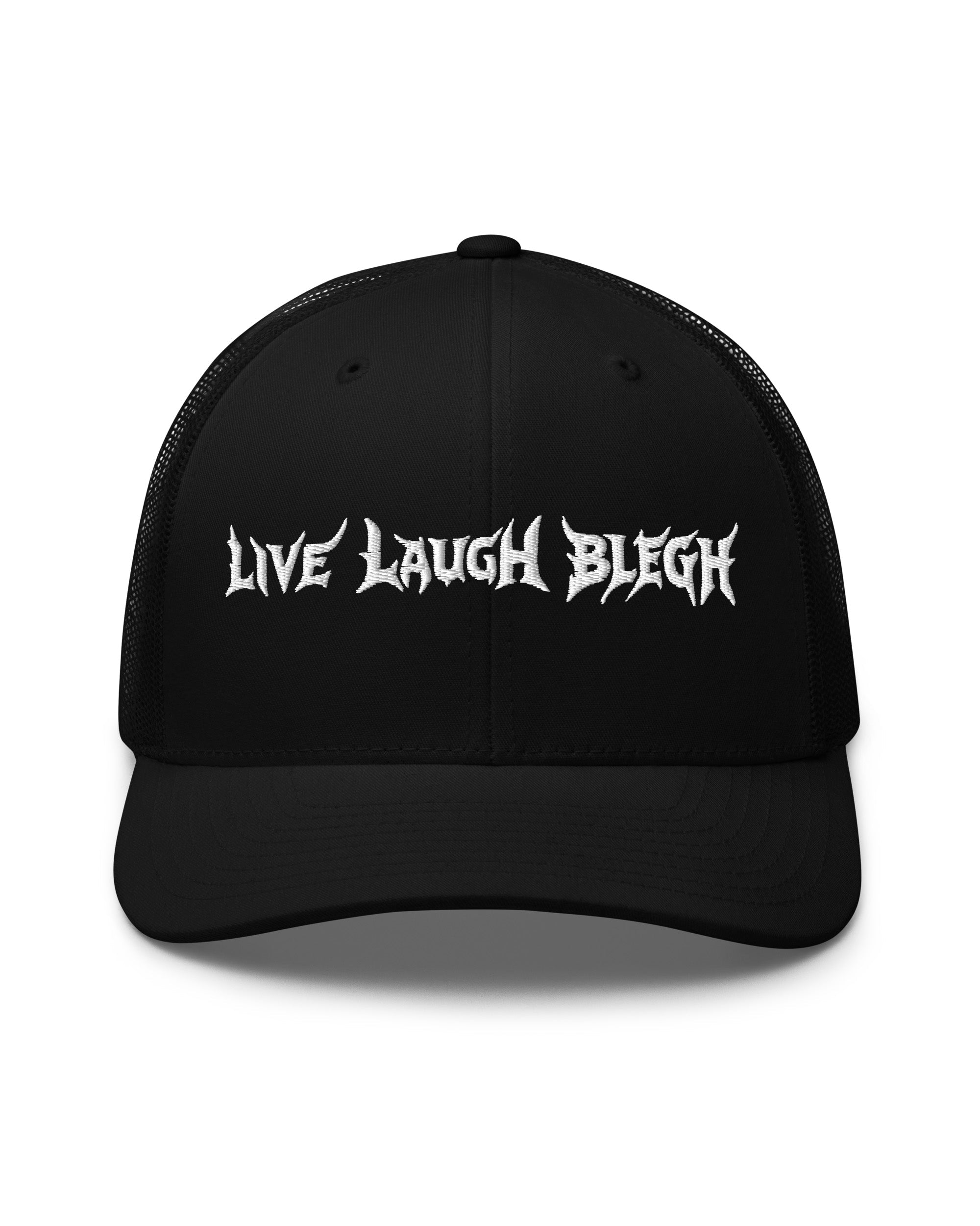Live Laugh BLEGH Trucker Hat – Metalcore Embroidered Chaos – Devilry ...
