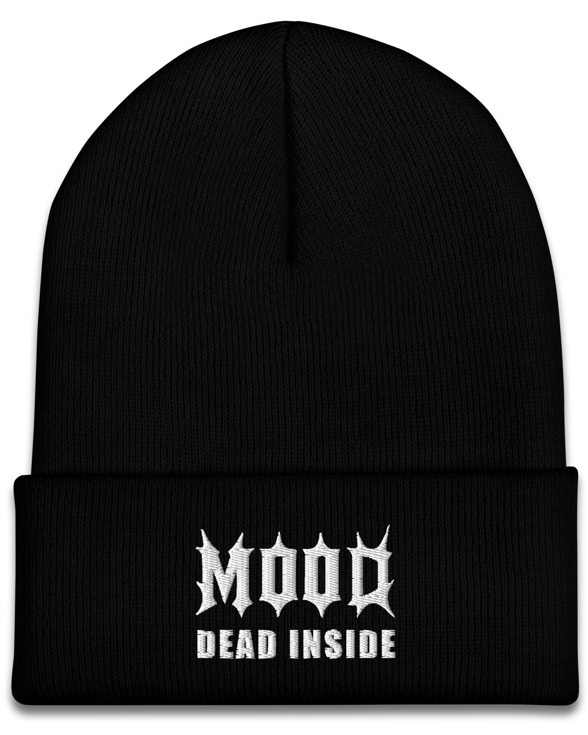 MOOD Beanie | Dead Inside Skull Work Hat – Devilry Clothing