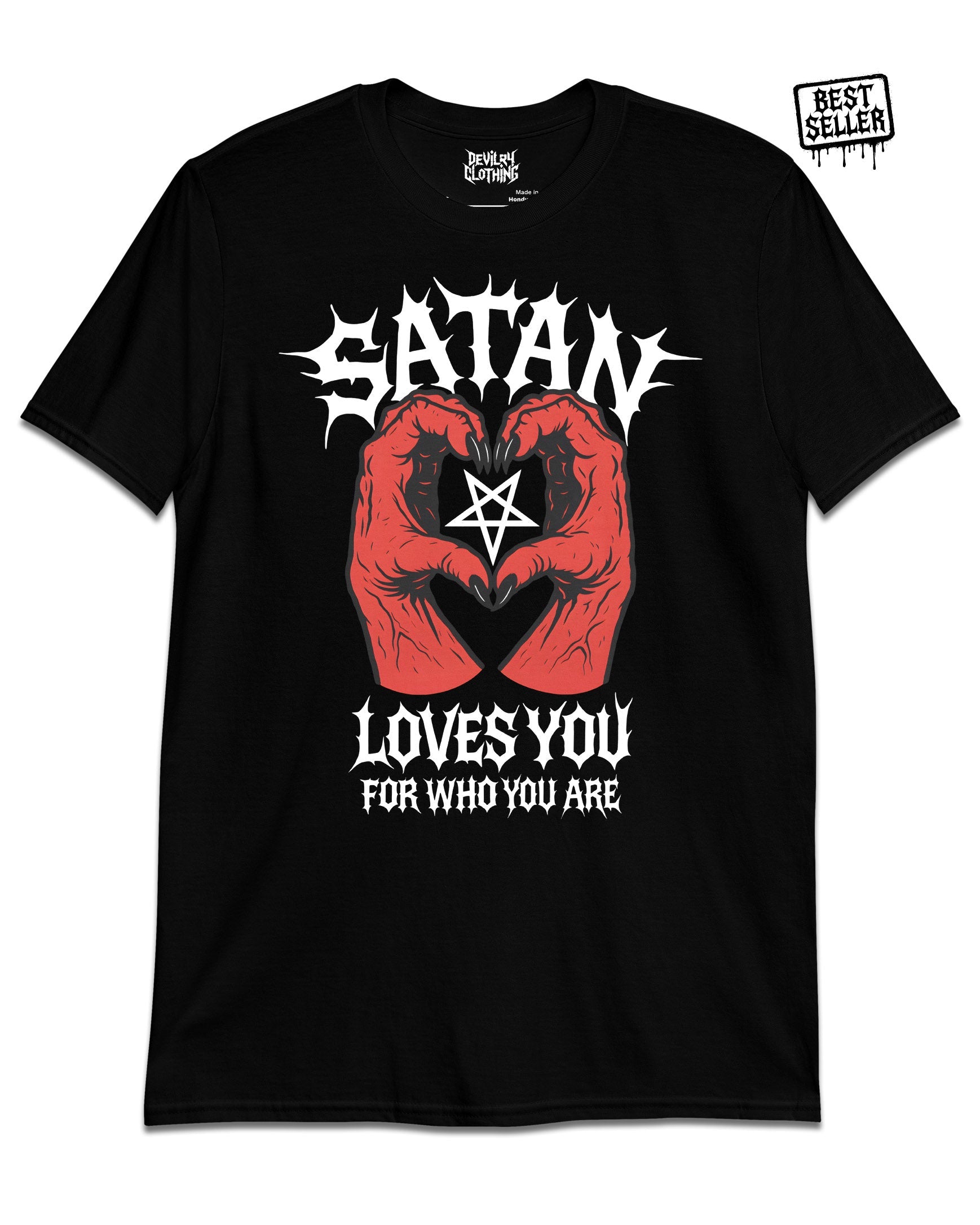 Satan Loves You T-Shirt – Devilry Clothing