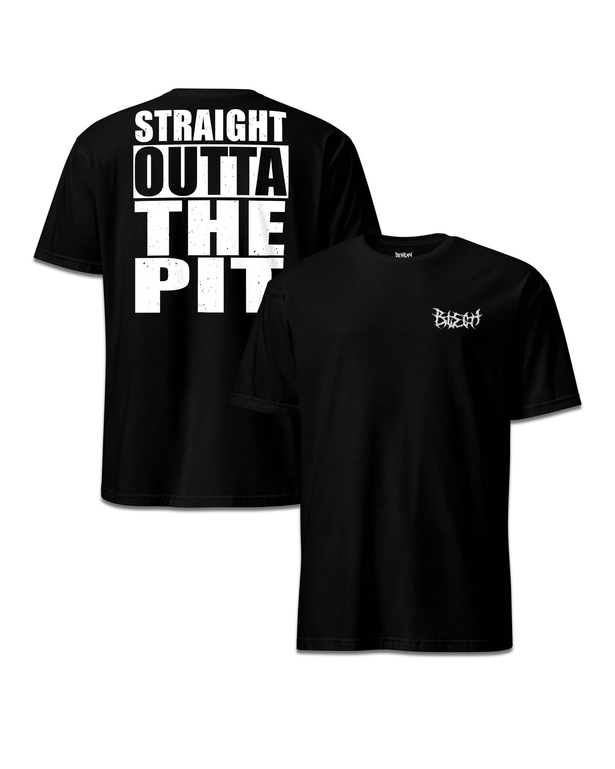 Straight Outta the Pit T-Shirt - Metalcore Deathcore Mosh Pit Tee ...